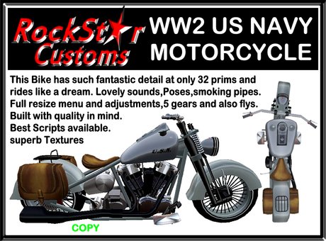 Second Life Marketplace - US NAVY MOTORCYCLE